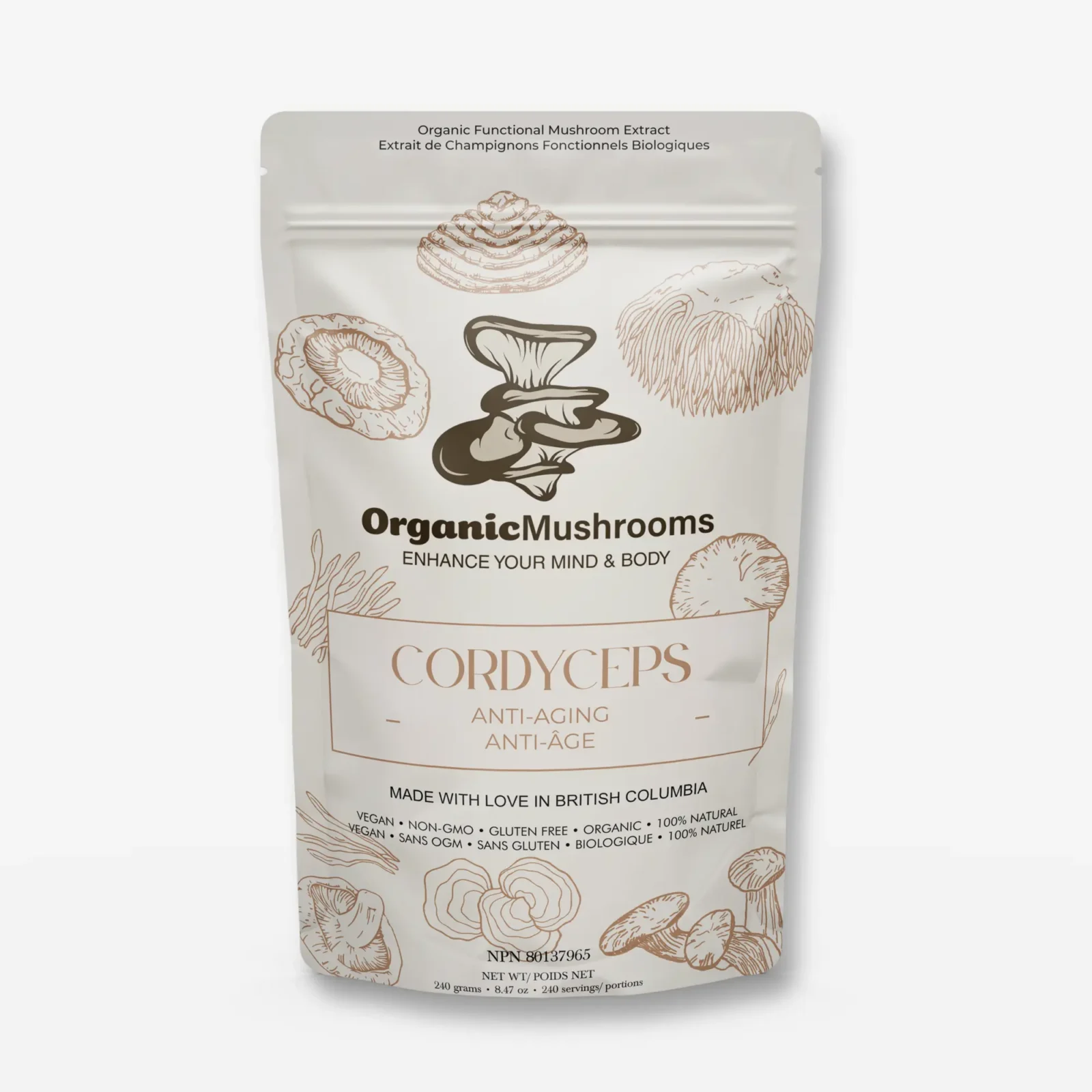 Cordyceps Mushroom Extract Powder | Organic Mushrooms