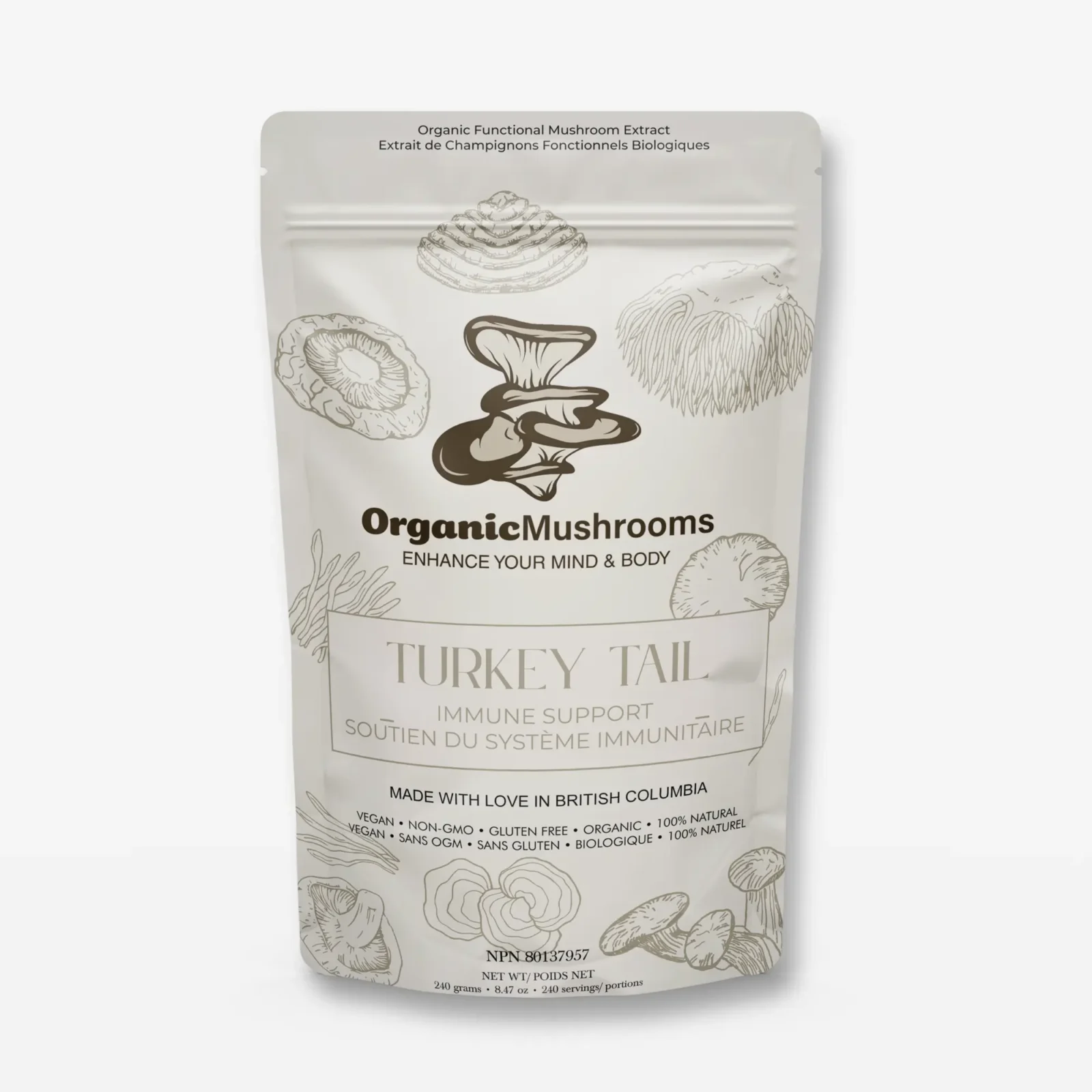 Turkey Tail Mushroom Extract Powder | Organic Mushrooms